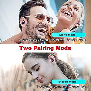Ivishow® Wireless Earbuds CVC 8.0 Noise Cancelling Bluetooth 5.0 Headphones with LED Display Charging Case IPX7 Waterproof Wireless Earphones Compatible iPhone Samsung Android