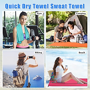 Sfee 2 Pack Microfiber Travel Towel, Quick Dry Towel Camping Towel Large Beach Towel Super Absorbent Compact Lightweight Sports Towel Gym Towel for Beach, Gym, Hiking, Pool, Backpacking, Bath, Yoga