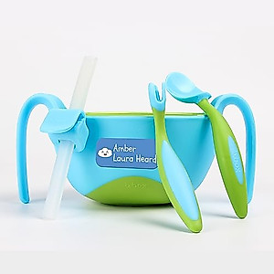 KOMVIOO 160 Custom Personalized Daycare Name Labels (4 Sizes) for Water Bottles, Lunch Boxes, and Clothing Labels Custom Waterproof Name Labels (Hearts)