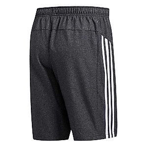 adidas Men’s Woven Active Short (Medium, Black/White Stripe)