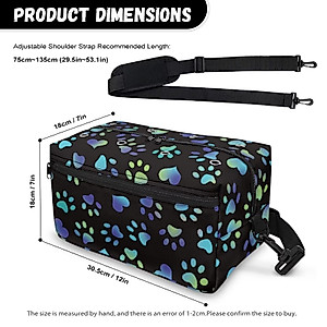 Kathyboom Dog Paw Knitting Bag for Yarn Storage Lightweight Crochet Storage Bag, Water Resistant Yarn Bag for Knitting Needles, Crochet Hooks and Other Accessories