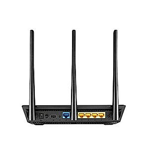 ASUS Asus dualband ac1750 b1 WiFi 4port gigabit Router rt-ac66ucertified , 3.4 Ounce (Renewed)