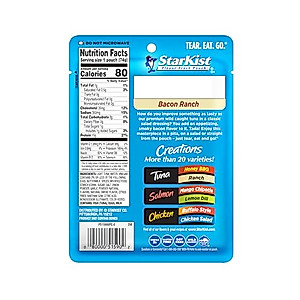 StarKist Tuna Creations Bacon Ranch, 2.6 Oz, Pack of 24
