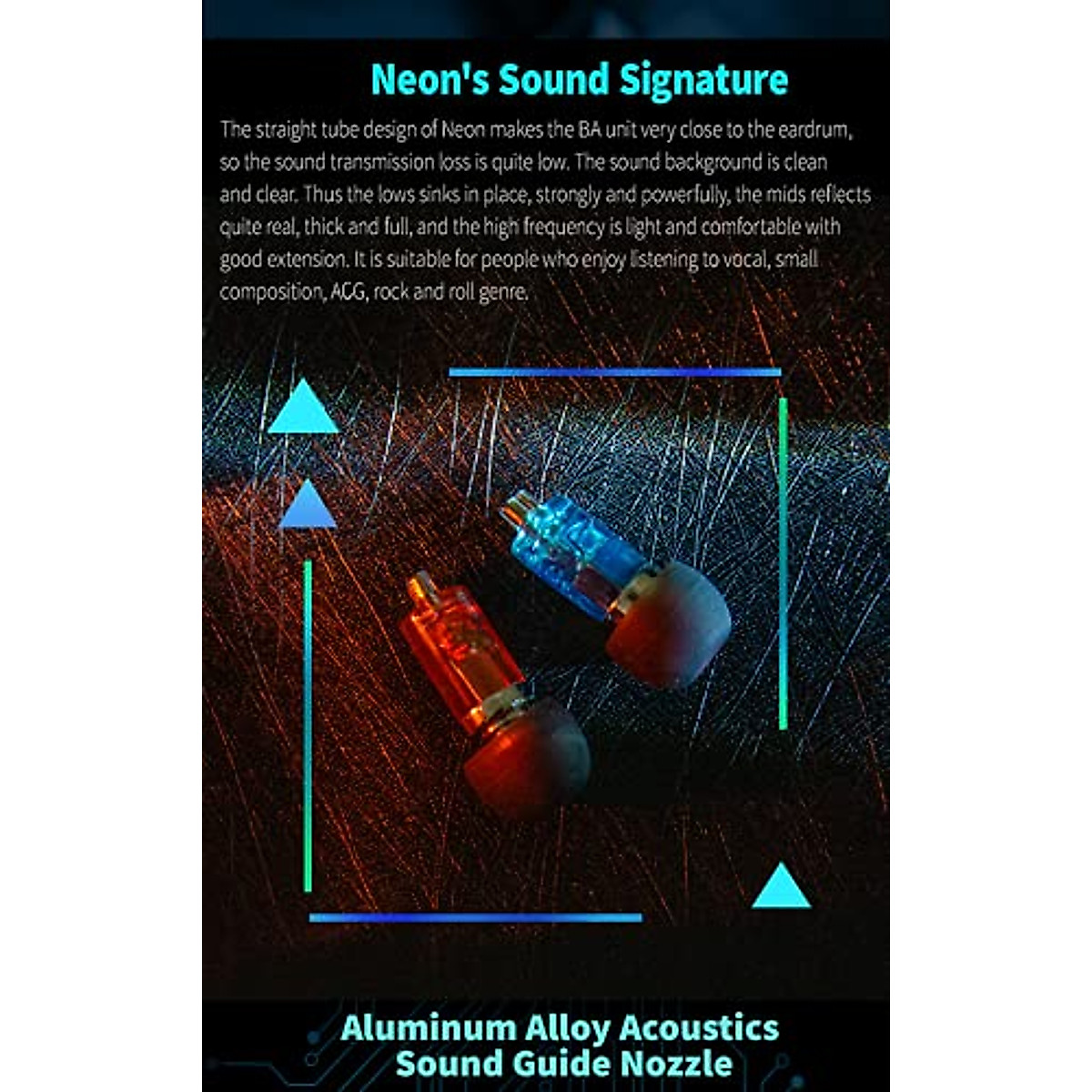 KBEAR NEON in Ear Monitor,Knowles 29689 Full Frequency BA HiFi Wired Headphone Earbuds, BA UV-Curing Resin Cavity Noise Cancelling Earphone Earbuds Without Mic for Audiophile(No Microphone,Violet)…