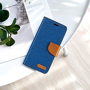 Infinix Smart 5A Case, Oxford Leather Wallet Case with Soft TPU Back Cover Magnet Flip Case for Infinix Smart 5A (6.6”) Blue