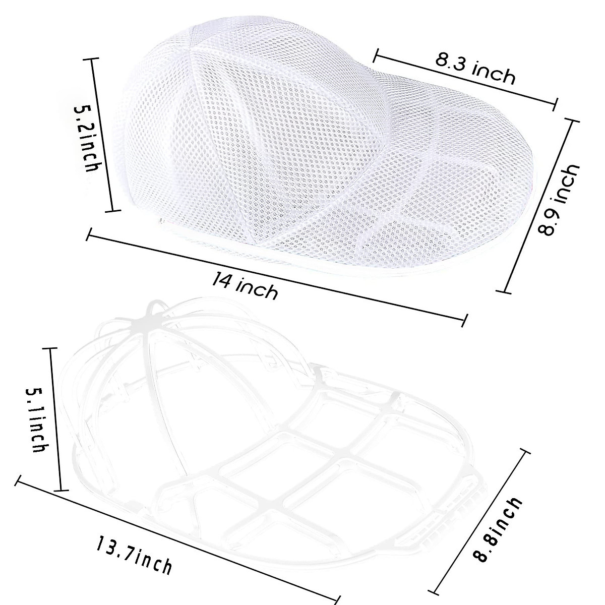 Hat Washer Cage Hat Cleaner, Baseball Cap Washing Cage Hat Washer for Washing Machine, Hat Washer for Baseball Caps for Washing Machine or Dishwasher, Baseball Hat Cleaning Protector Frame Cage