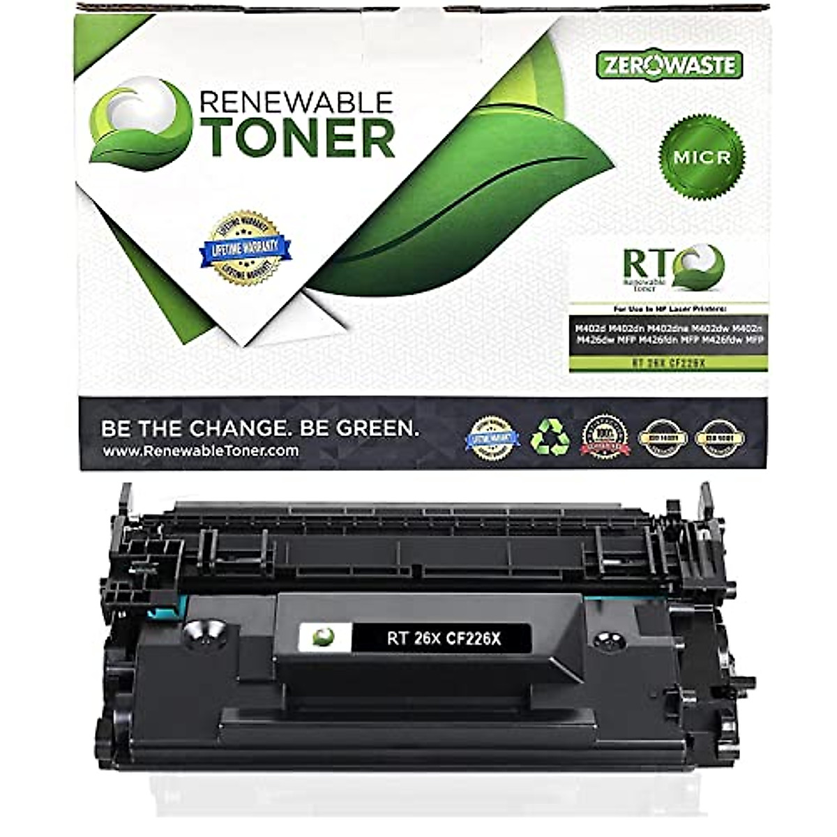RT Compatible 26X MICR Toner High Yield Replacement for HP CF226X 26A CF226A | LJ Pro Printer MFP M426 M426fdw M426fdn M426dw M402 M402n M402dw M402dn | Check Printing Ink Cartridge
