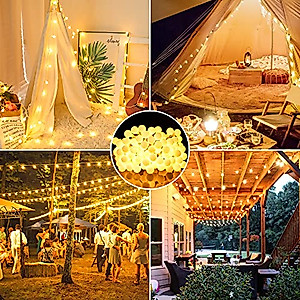 HEYFUNi 39ft 100 LED Globe String Lights Bedroom, Indoor String Lights with 8 Lighting Modes, Plug in Globe Fairy Lights for Bedroom Patio Party Outdoor Wedding Garden Decor