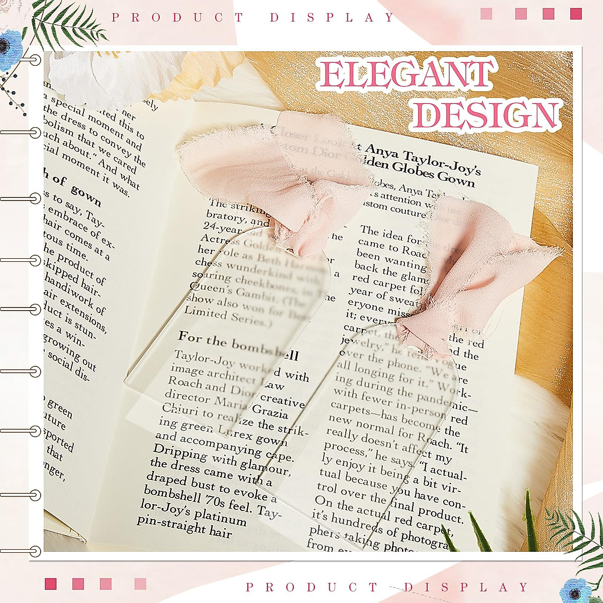 Beeveer 100 Pcs Acrylic Place Cards Wedding Blank Arched Frosted Clear Wedding Reserved Signs for Chairs Acrylic Name Tag Seat Label with Ribbon for Table Setting Numbers Guest Names Dinner Parties