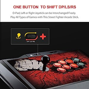 PXN Arcade Stick PC, X9 Arcade Joystick PS4 Game controller Vewlix Fightstick with Sanwa Buttons USB Data Cable Connection for PS4, PS3, PC, Xbox one