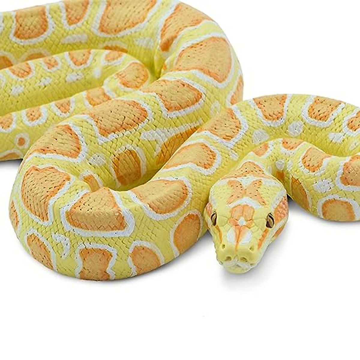 Safari Ltd. Albino Burmese Python Figurine - Lifelike 5.5" Snake Figure - Educational Toy for Boys, Girls, and Kids Ages 3+