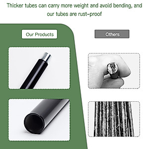 Whonline Double Shepherds Hook,2 Pack,92 Inch,5 Base Prongs Heavy Duty,Two Sided Garden Pole,Hanging Plant Baskets Solar Light Lanterns Garden Plant Hanger Stands