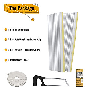LBG Products Window AC Insulating Side Panel Kit Fits for Window Air Conditioner Units Replacement Screen,17" H x 10" W, 2 Pack,White