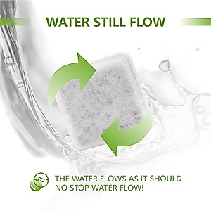 TOGGATH 12 Pack Pet Dog Water Fountain Charcoal Replacement Filters Compatible with Petmate Replendish Mason Gravity Waterers 0.5-4 GAL Automatic Dog Cat Water Bowl Dispenser Filters Replacement