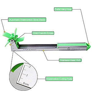 Yueshico Stainless Steel Watermelon Slicer Cutter Knife Corer Fruit Vegetable Tools Kitchen Gadgets with Melon Baller Scoop Extra