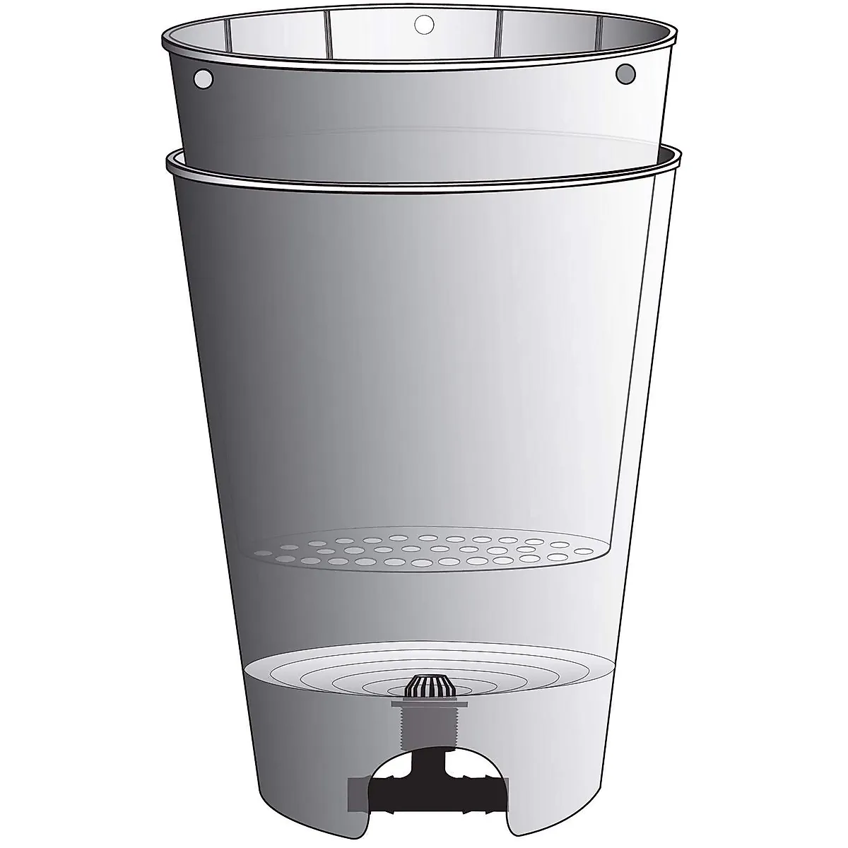 HYDROFARM EBB-EXP6 Ebb Grow Flow 6-Pot Site Expansion Hydroponic Kit