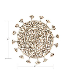 SKL Home by Saturday Knight Ltd. Medallia Rug, Natural, 25 inches x 25 inches