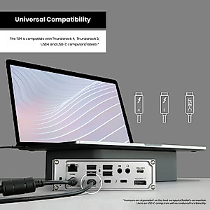CalDigit TS4 Thunderbolt 4 Dock - 18 Ports, 98W Charging, 40Gb/s Thunderbolt 4, USB-A/C, 2.5GbE, 8K/6K Displays, Mac/PC/Chrome Compatible