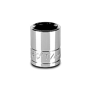 Capri Tools 17 mm Shallow Socket, 3/8-Inch Drive, 6-Point, Metric