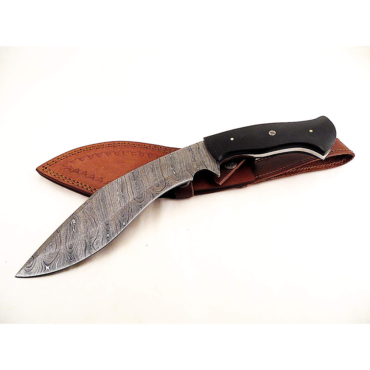 FAYYAZ BROTHERS Custom Made Damascus Steel Hunting Knife/Kukri Knife FBK-15303 (Black Micarta)