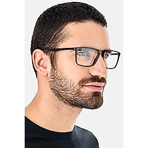 Carrera Men's 8862 Rectangular Prescription Eyewear Frames, Black, 55mm, 17mm