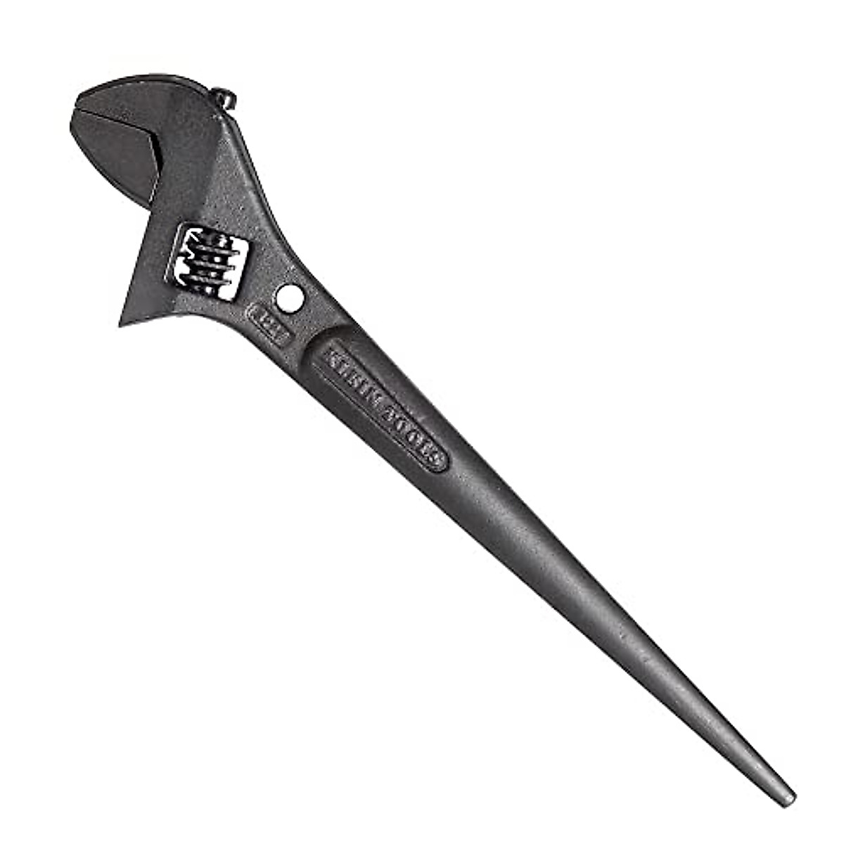 Klein Tools 3227 Extra Wide Adjustable Wrench, Construction Spud Wrench for Up to 1-7/16-Inch Nuts and Bolts, 10-Inch, with Tether Hole
