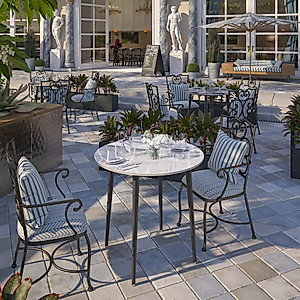 Wisfor Sintered Stone Dining Table: 32" Round Reception Table Modern Coffee Table Marble Table with Metal Legs for Kitchen Living Room Office Patio Seaside (White)