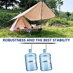 Long Leaf Tent Poles,Adjustable Steel Rods for Camping Tarps,Backpacking,Shelters,Portable Tarp Poles Rods-2 Pack (Black)