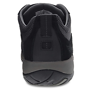 Dansko Paisley Waterproof Outdoor Sneakers for Women-Comfortable, Breathable Walking Shoes with Arch Support-Stain Resistant Sneakers with Slip-Resistant Rubber Outsole Black/Black Suede 6.5-7 M US