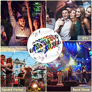 21 Pieces Plastic Percussion Tambourine for Adults Hand Tambourine Musical Instrument 4 Bells on ABS Tambourine Musical Rhythm Instrument Hand Held Percussion Drum for Party Performance Concert