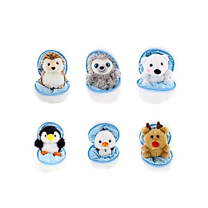 Plushland Snowball Stuffed Zip up Animal Cute Plush Animals Assortment Soft Toy for Girlfriend, Family Members and Friends (New Polar Bear)