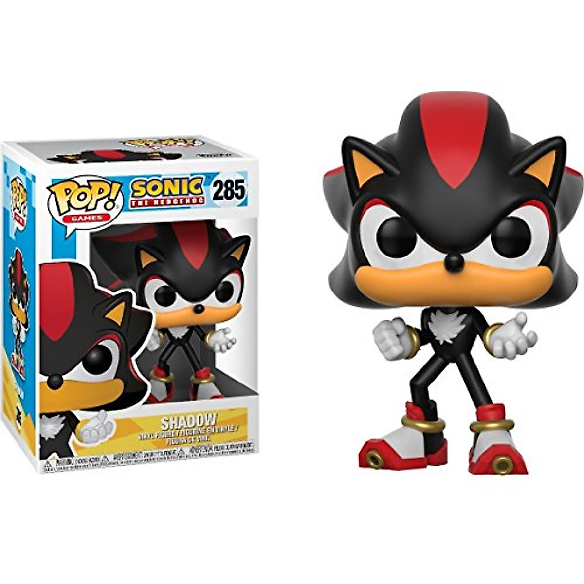 POP Sonic The Hedgehog - Shadow Funko Vinyl Figure (Bundled with Compatible Box Protector Case), Multicolor, 3.75 inches