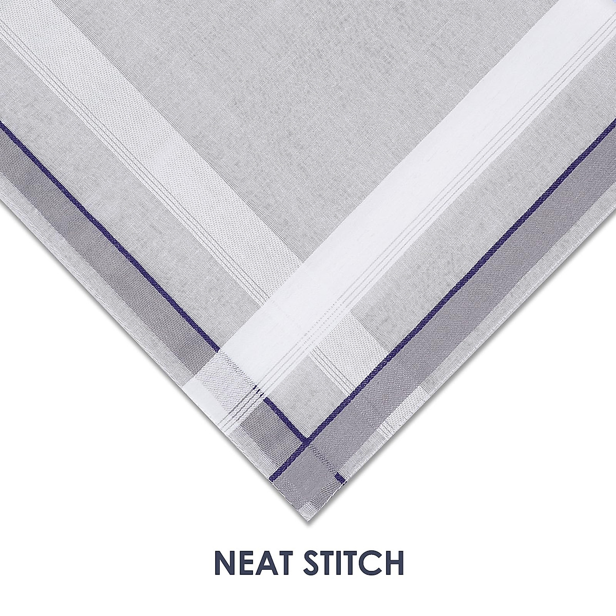 Selected Hanky 100% Cotton Men's Handkerchief 6 Piece Gift Set