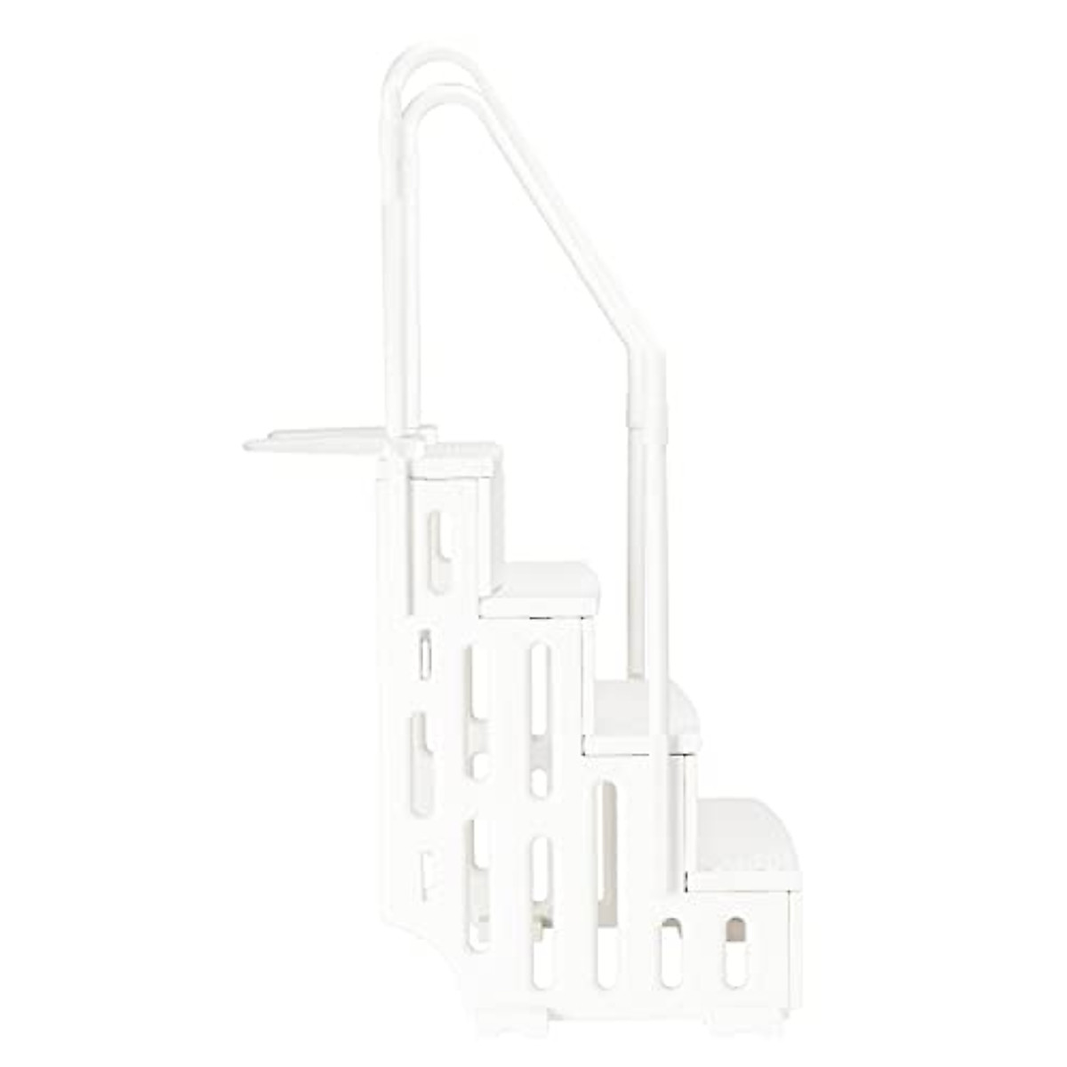 VINGLI Pool Ladder Heavy-Duty 4 Safety Step for Above Ground Pools Stair Entry System with Handrails, 33.5” x 27.2" x 77.9", 400lb, White