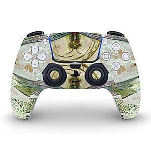 Head Case Designs Officially Licensed Stephanie Law Damselfly 2 Art Mix Matte Vinyl Faceplate Sticker Gaming Skin Case Cover Compatible with Sony Playstation 5 PS5 Disc Console & DualSense Controller