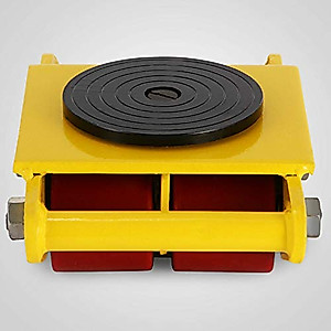 Machinery Mover Industrial Dolly Skate Cast Steel Roller 360° Rotation 6T 8T 12T (6T)
