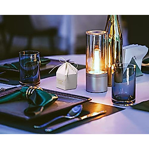 ONLYKXY 50pcs Wedding Candy Boxes 4x7x9cm/1.57x2.75x3.54inch Hexagonal White Kraft Paper Gift Wrap Boxes for Party Favors Wedding Bridal Shower Macaroon Holiday Dinner Birthday Party Decorative Box (White Rope)