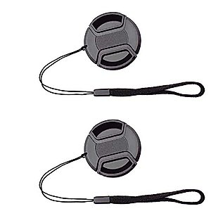 ULBTER 72mm Lens Cap Cover for AF-S 18-200mm f/3.5-5.6G VR II Lens for Nikon D90 D80 D40 D7000 D7100 D7200 D5100 D3100 Camera with Keeper Leash -2 Pack