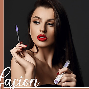 200 Pieces Mascara Wand Tube Set 100 Pcs Lash Spoolies for Eyelash Extensions 100 Pcs Diamond Empty Mascara Brush Disposable Colorful Eyebrow Applicator Makeup Tool, Mix Color (Lovely)