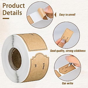1"x2" to and from Gift Tag Stickers, 300pcs/Roll Natural Brown Kraft to from Present Labels Name Tag Label Stickers for Weddings Present Gift Wrapping Cards (Style 2)