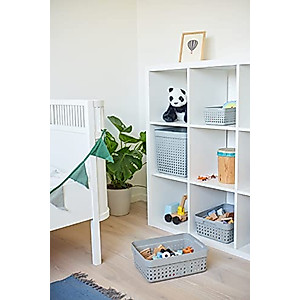 Room Copenhagen, Seoul Basket 5-Pack – Premium Storage Ventilated Nesting Baskets for Groceries, Cleaning, Toys, and More – Small, White