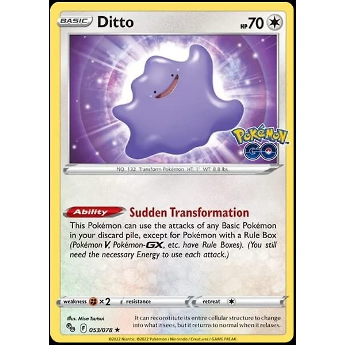 Ditto 053/078 - Pokemon Go - Holo Rare Card