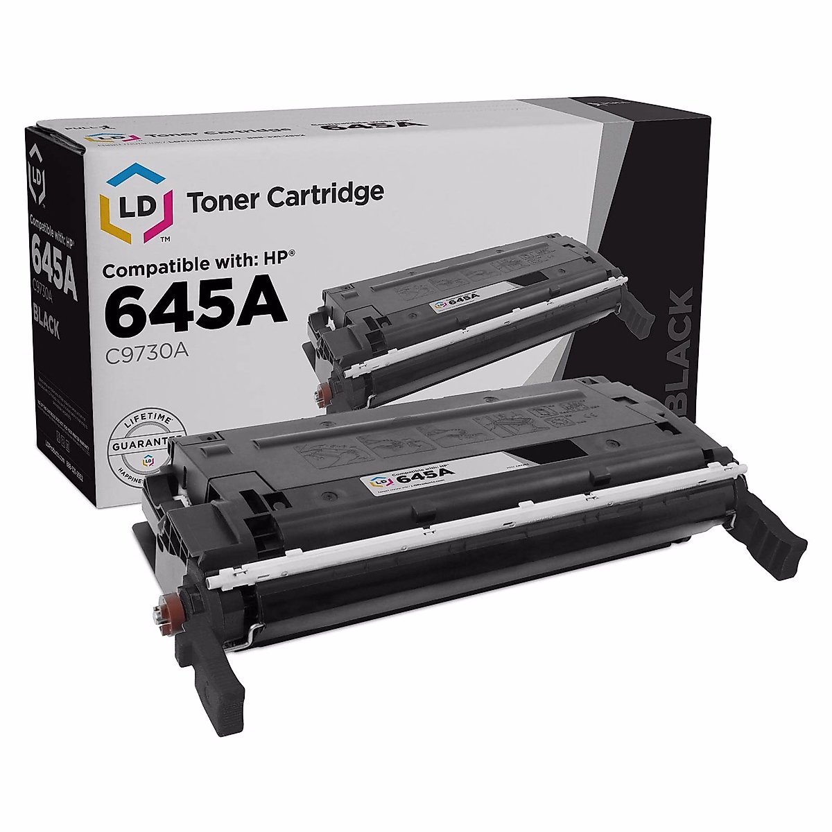 LD Remanufactured Toner Cartridge Replacement for HP 645A C9730A (Black)