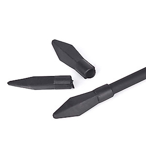 lasenersm 20 Pieces Rubber Arrowhead Soft Rubber Practice Archery Arrowhead Replacement Glue-on Safety Arrow Tips for Archery Outdoor Shooting Practice and Archery Hunting Game, Black