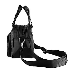 QXPDD Crossbody Bag for Women Shoulder Bags Vintage Nylon Handbag Messenger Bag Travel Daily Tote Bag,Black