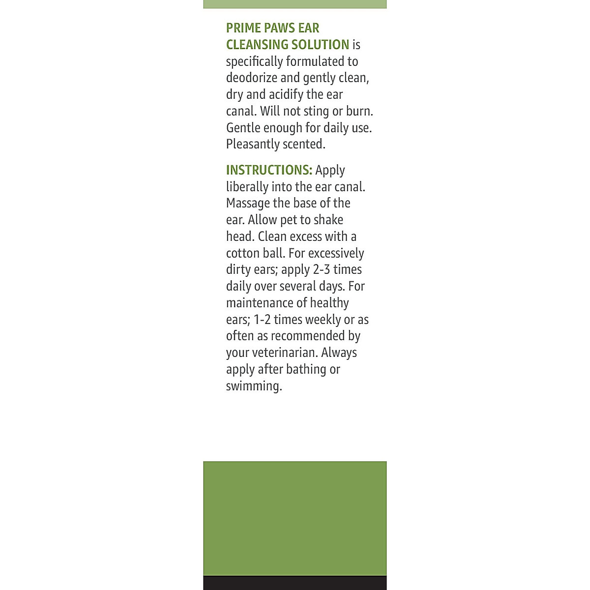 Prime Paws Cat & Dog Ear Cleaning Solution - Otic Ear Solution for Dogs - Liquid Flush for Soothing Itchy Ears & Effective Otic Care - Cucumber Melon Scent - 8 oz, White (PRIM1033)