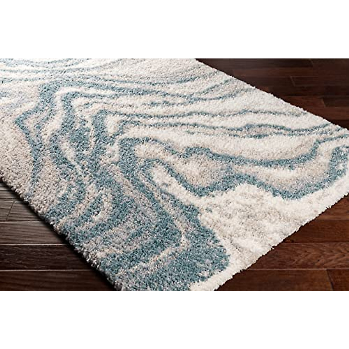 Mark&Day Area Rugs, 8x10 La Grange Modern Aqua Area Rug, Blue/Grey/Beige Carpet for Living Room, Bedroom or Kitchen (7'10" x 10')