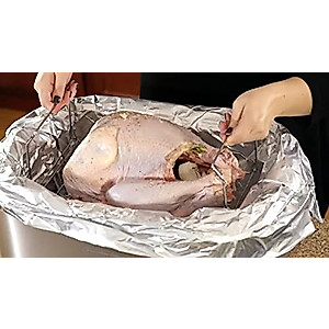 Pansaver Foil Electric Roaster Liners, 3 Box Bundle (6 Liners for Roasters). Fits 16, 18 and 22 Quart Roasters. Best Liners for Roasting Whole Meats.