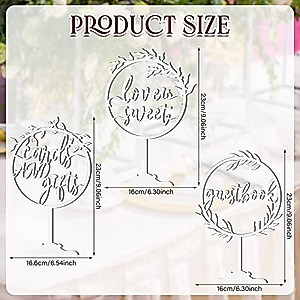 3 Pcs Wedding Wooden Table Decoration Sign Love Is Sweet Sign Guestbook Sign White Cards and Gifts Sign Wedding Centerpieces for Rustic Wedding Reception Married Party Table Decoration