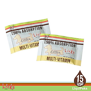 Licks Pill-Free Small Breed Dog Multivitamin - Dog Supplement with Vitamin C, D, and Calcium - Multivitamin Pet Supplies - Gel Packets - 10 Use